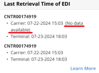 Latest Retrieval Time of Tracking EDI – GoFreight Knowledge Center