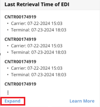 Latest Retrieval Time of Tracking EDI – GoFreight Knowledge Center