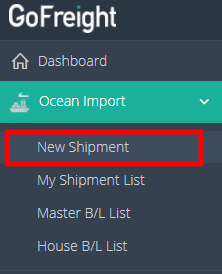 How to Add a New Shipment in Ocean Import or Ocean Export? – GoFreight ...