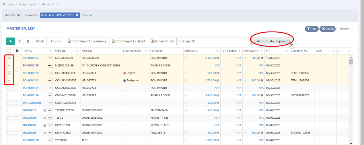 How to Batch Update Shipments? – GoFreight Knowledge Center