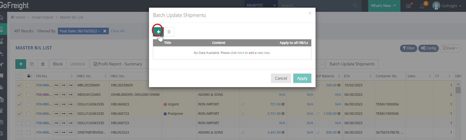 How to Batch Update Shipments? – GoFreight Knowledge Center