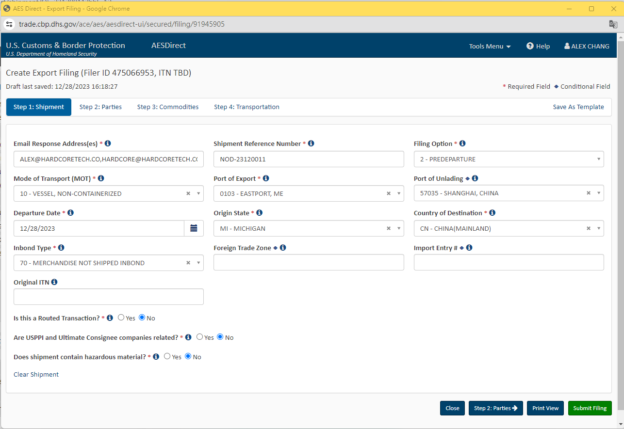 How to Use AESDirect in the GoFreight System? – GoFreight Knowledge Center
