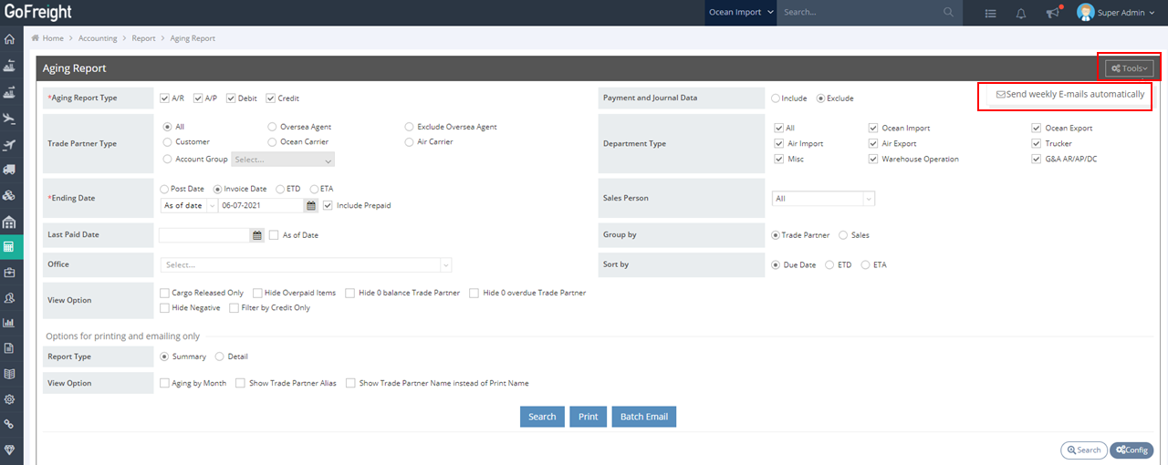 How to Send Emails Weekly Automatically in the Aging Report to Your Team? – GoFreight Knowledge ...