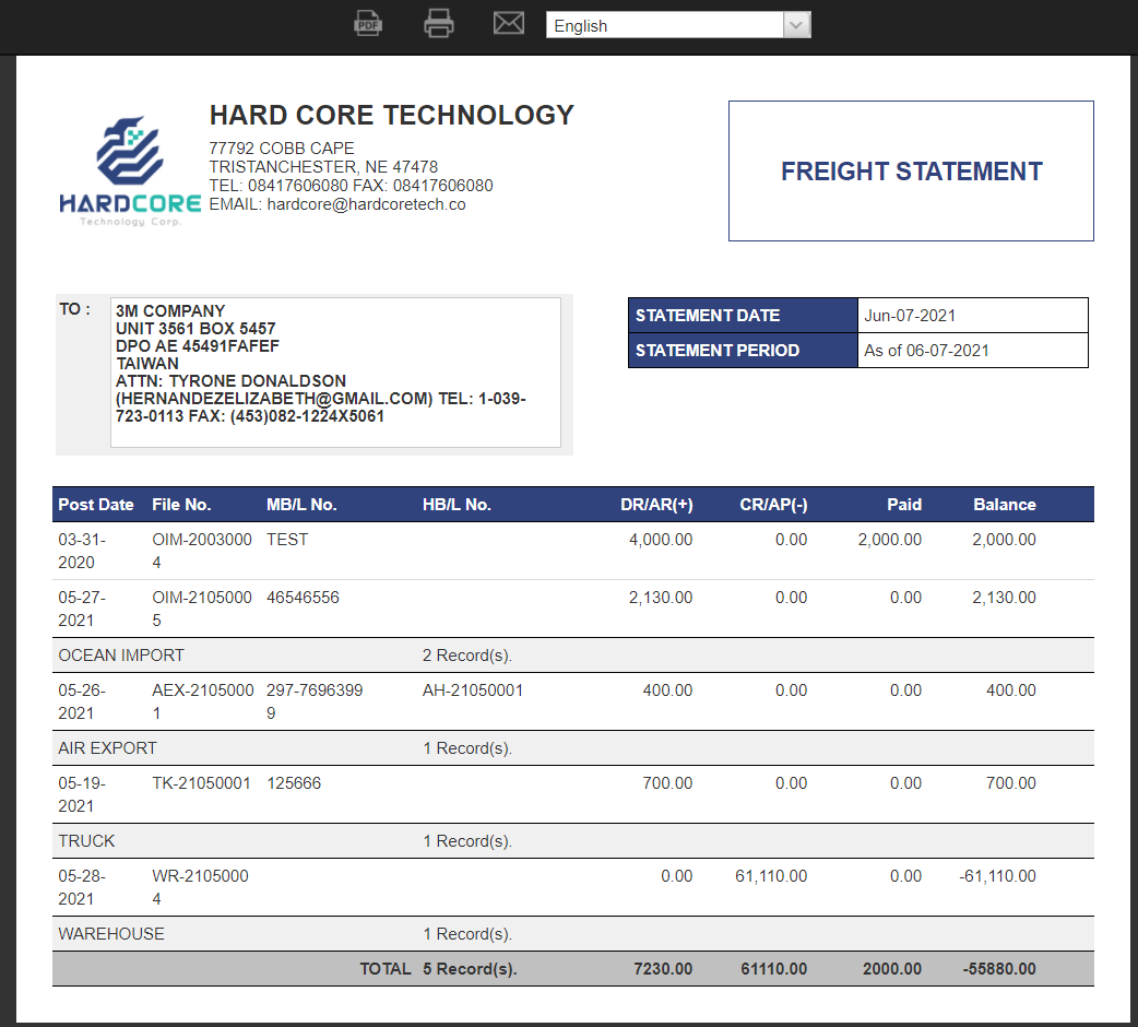 How to Generate a Freight Statement in GoFreight? – GoFreight Knowledge ...
