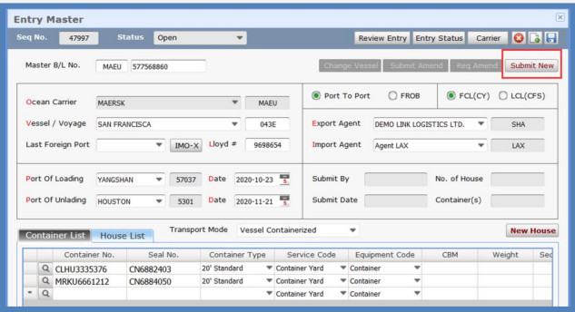 How to Submit AMS Filing via eFreight – GoFreight Knowledge Center
