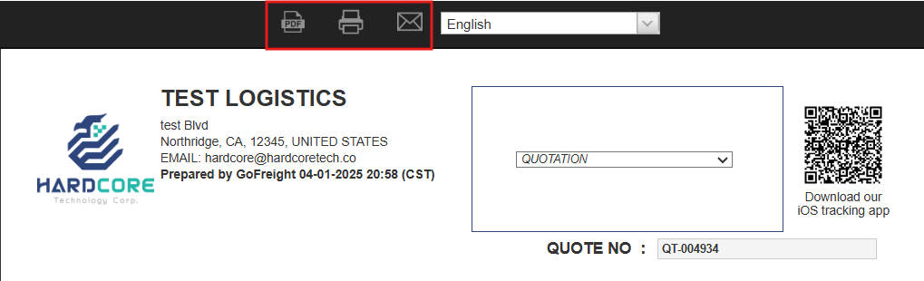 Quotation List – GoFreight Knowledge Center