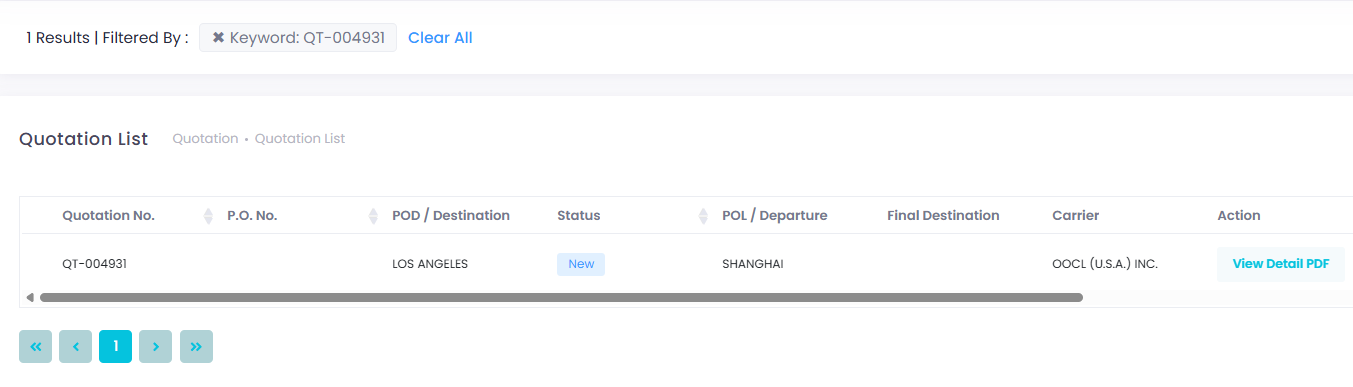 Quotation List – GoFreight Knowledge Center