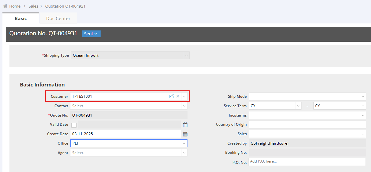 Quotation List – GoFreight Knowledge Center
