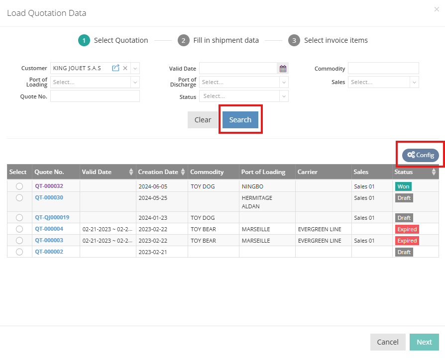 How to Create a New Shipment from an Existing Quotation? – GoFreight ...