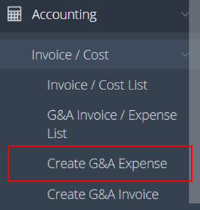 How to Create a G&A Invoice / Expense? – GoFreight Knowledge Center