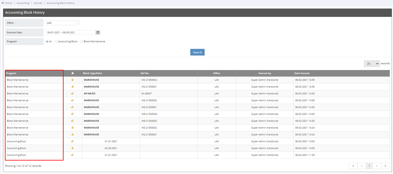 How to Verify Accounting Block History ? – GoFreight Knowledge Center