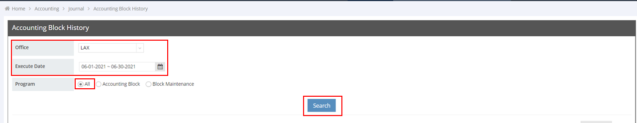 How to Verify Accounting Block History ? – GoFreight Knowledge Center
