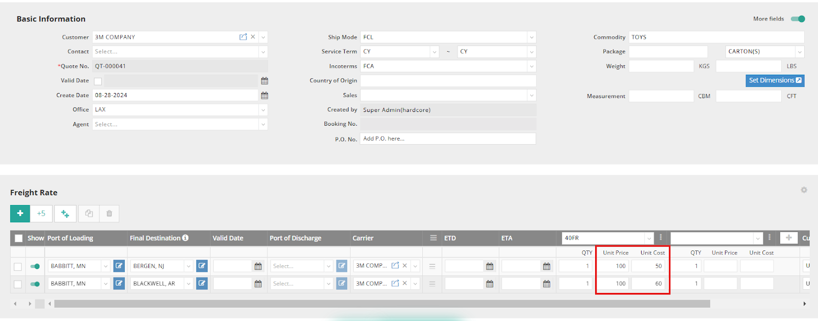 How to Create an AP Invoice from an Existing Quotation ? – GoFreight ...