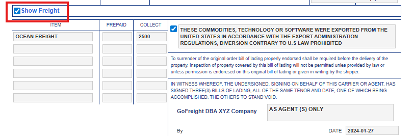 How to Print HBL in the Ocean Import Module – GoFreight Knowledge Center