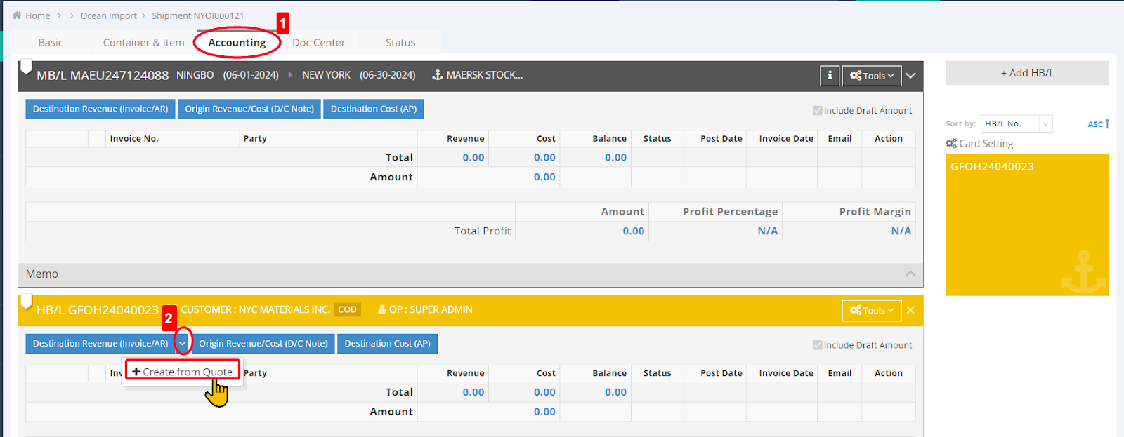 How to create an AR Invoice from an Existing Quotation? – GoFreight ...